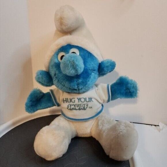 peyo | Toys | Vintage Hug Your Smurf 1 Plush Stuffed Animal 1979 ...